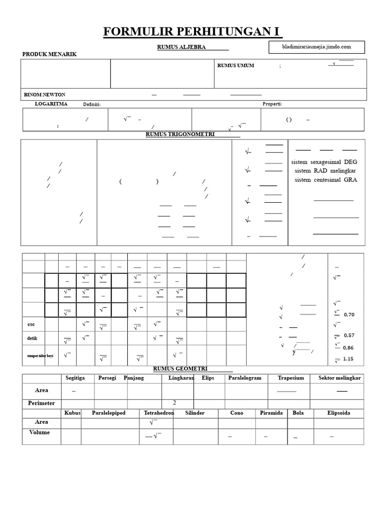Formulir matematis | PDF