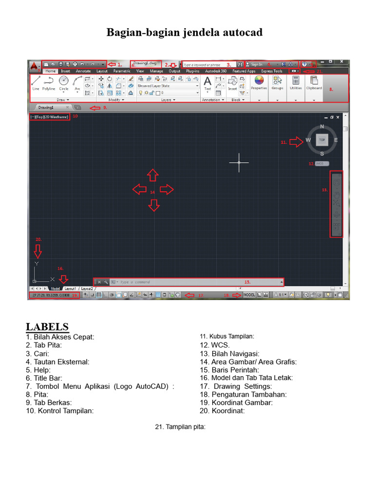 Bagian-Bagian Jendela AutoCAD | PDF