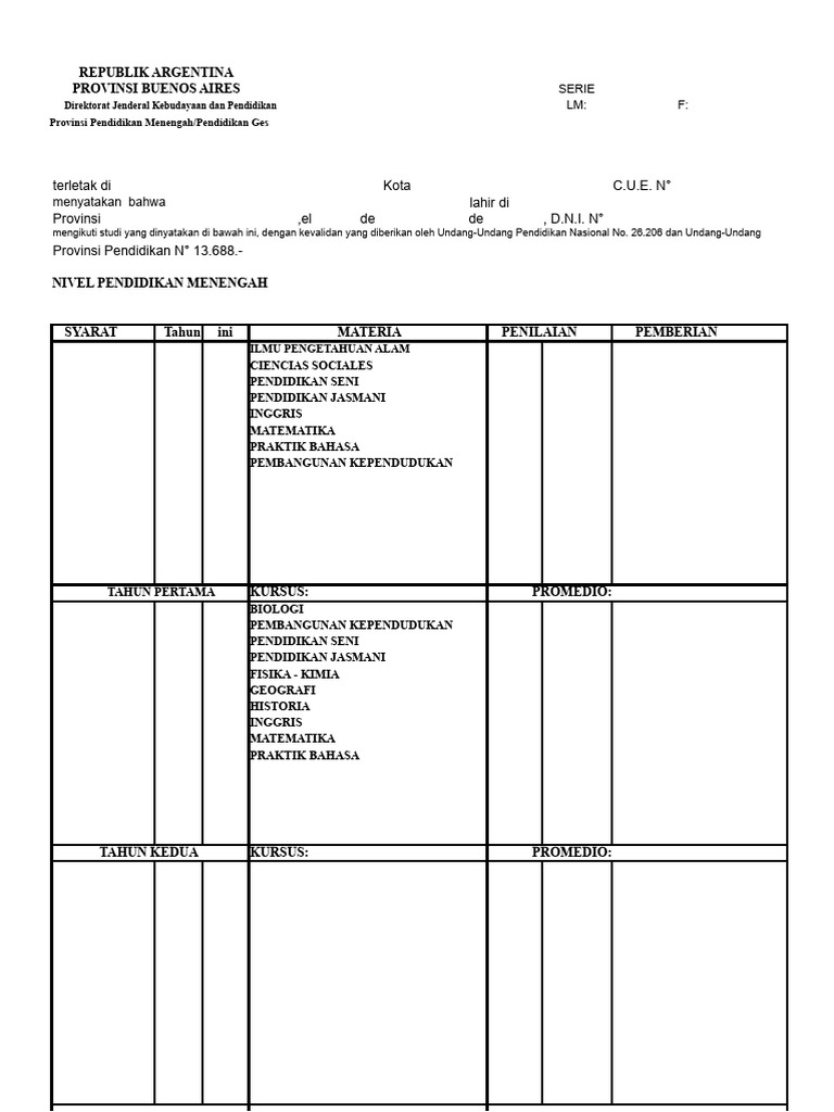 Contoh Analitik Siklus Dasar SB | PDF