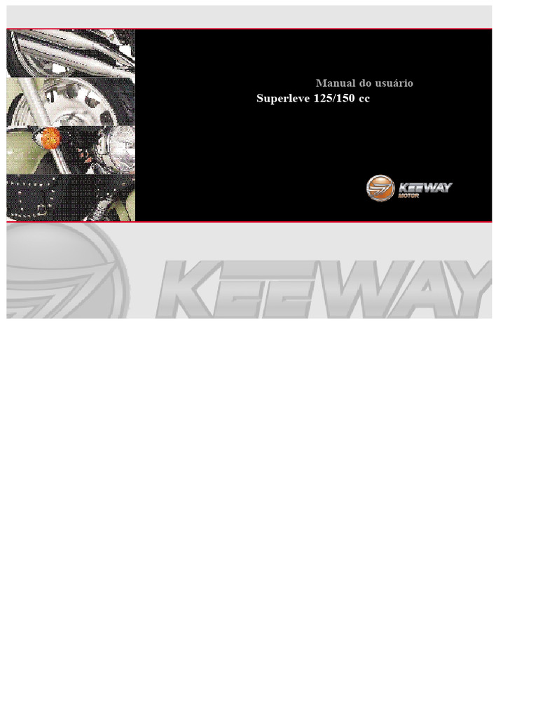 Manual do Proprietário Keeway Superlight 125 150 2006 | PDF | Motores | Tráfego