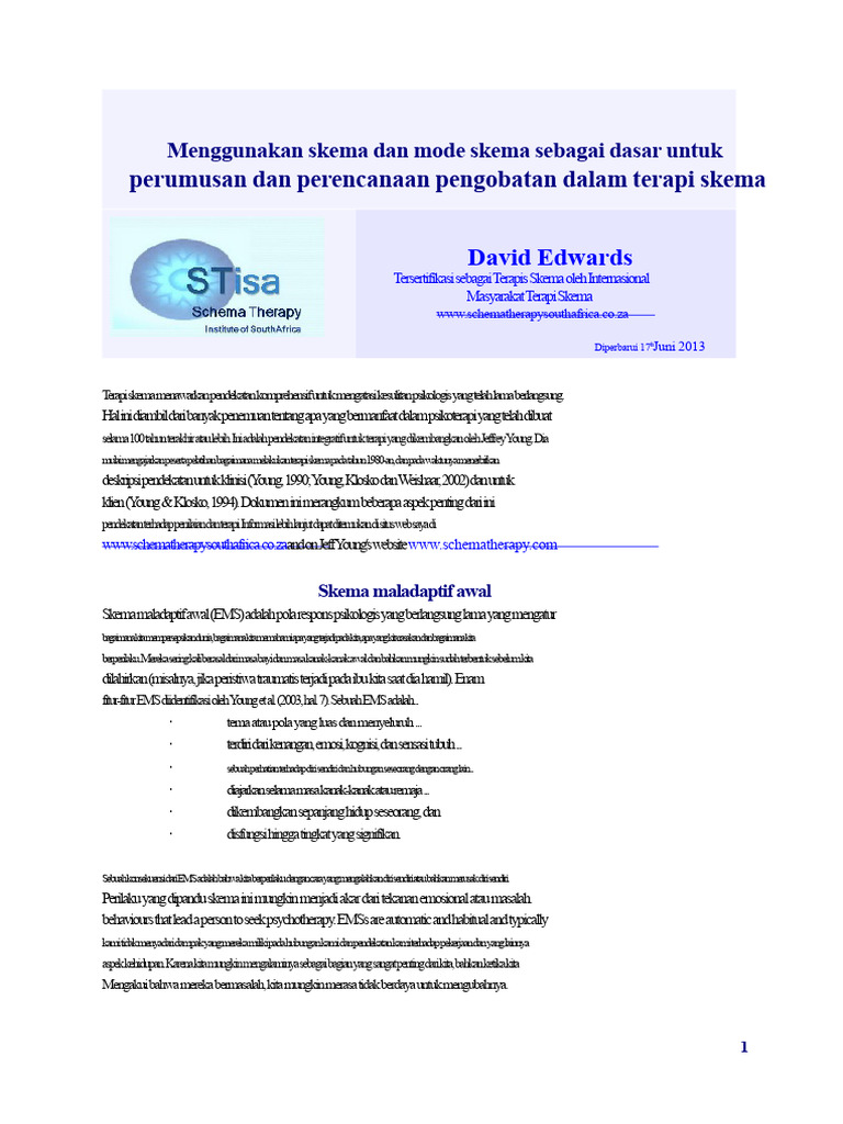 Terapi Skema: Memahami Skema Maladaptif | PDF