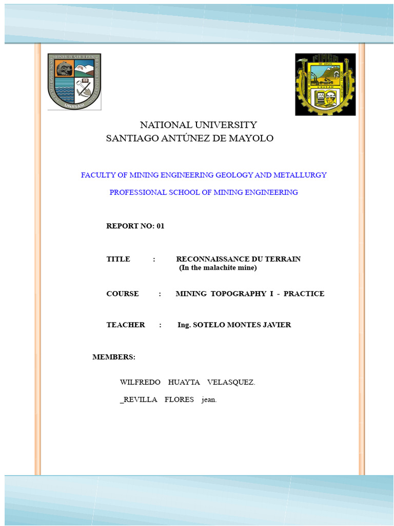 1st GROUND RECONNAISSANCE REPORT | PDF | Triangle | Surveying