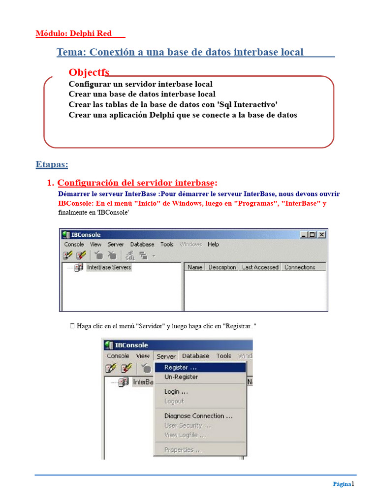 Conexión a Interbase en Delphi | PDF | SQL | Informática