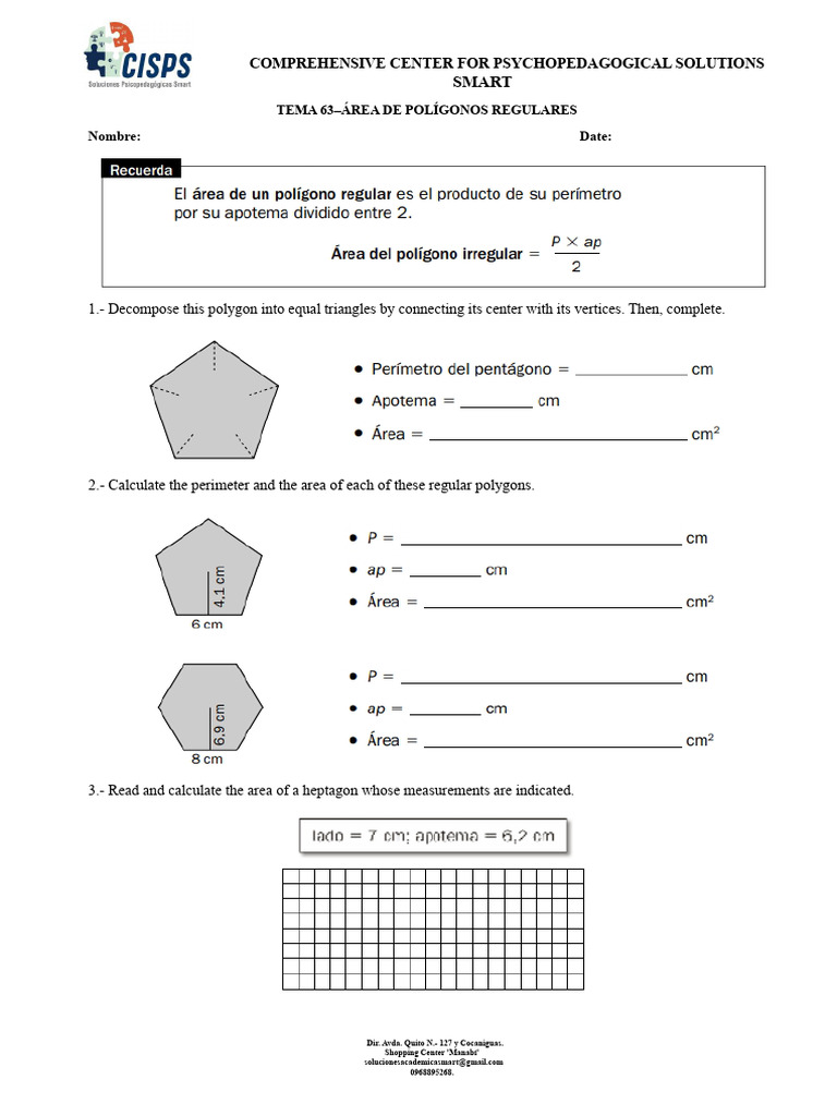 Topic 63 Area of Regular Polygons | PDF