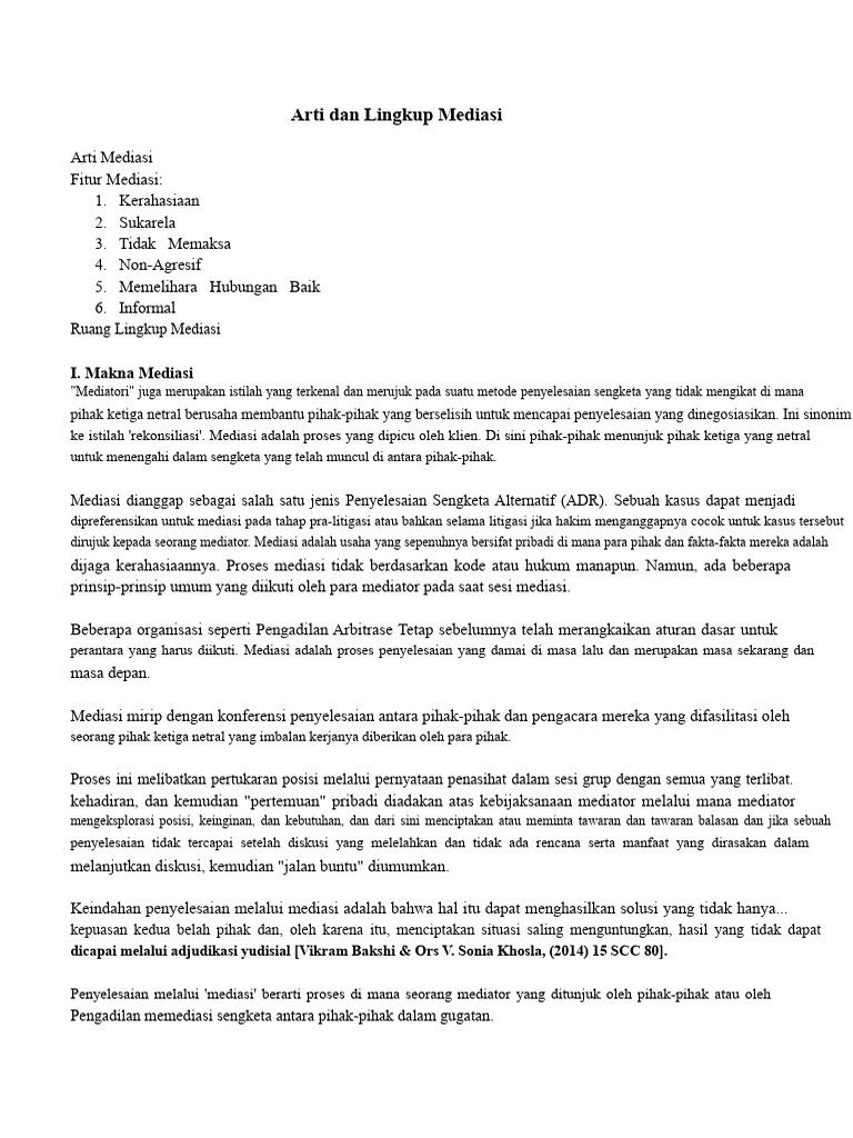 Mediasi | PDF