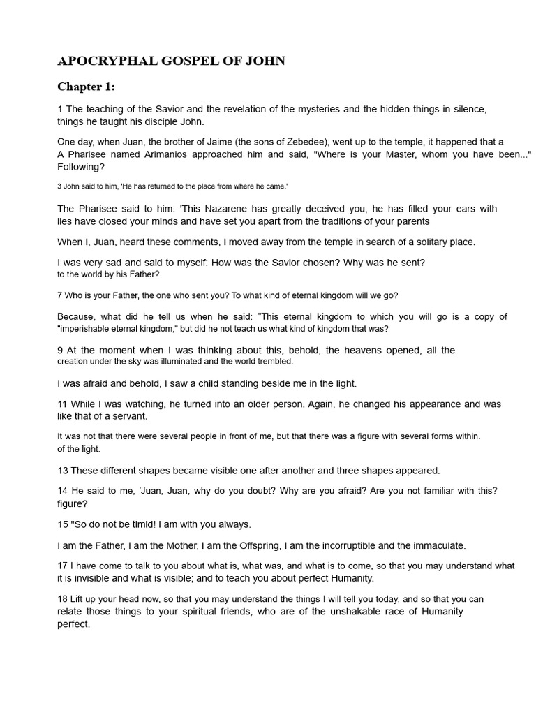 Apocryphal Gospel of John | PDF | Adam | Jesus