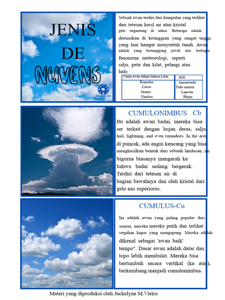 Jenis-Jenis Awan dan Karakteristiknya | PDF
