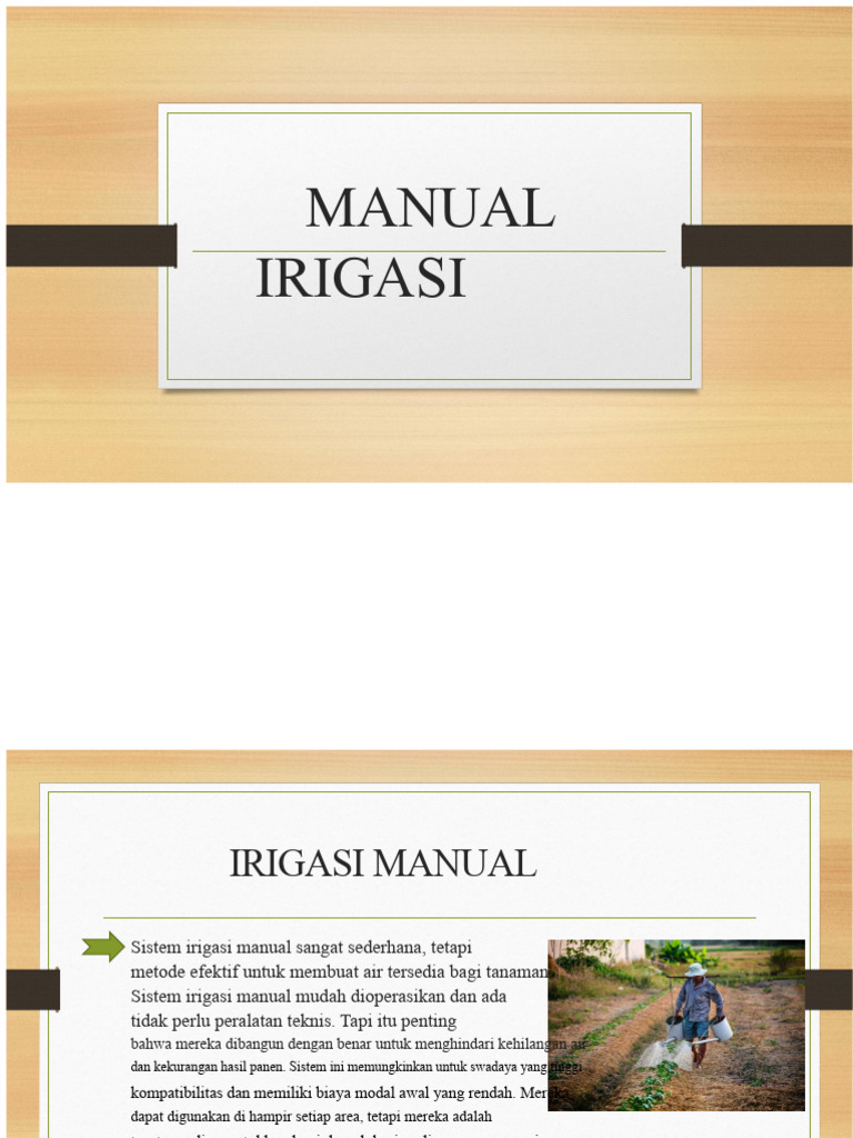 PPT IRIGASI MANUAL | PDF