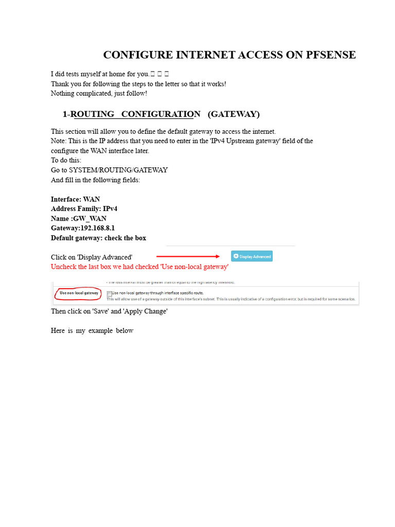 Pfsense - Internet Access Authorization Tutorial | PDF | Ip Address | Local Area Network