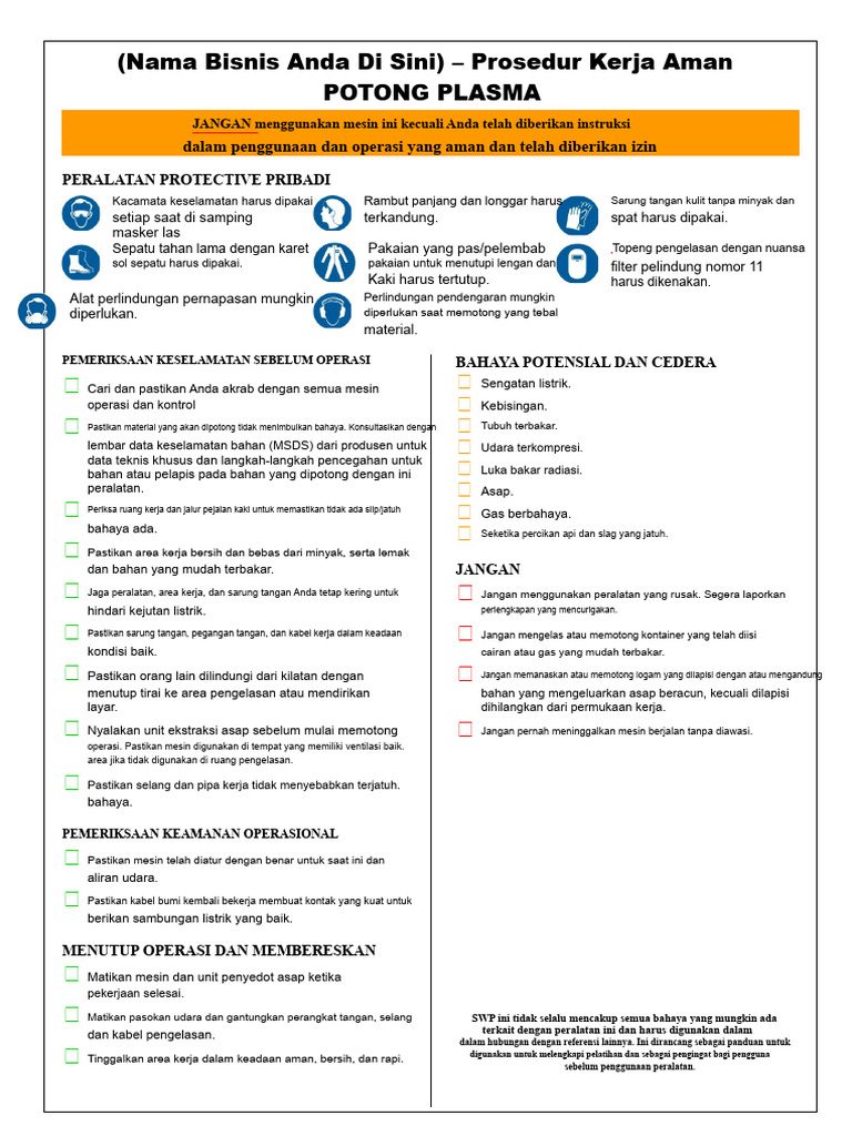 POTONG PLASMA SWP | PDF