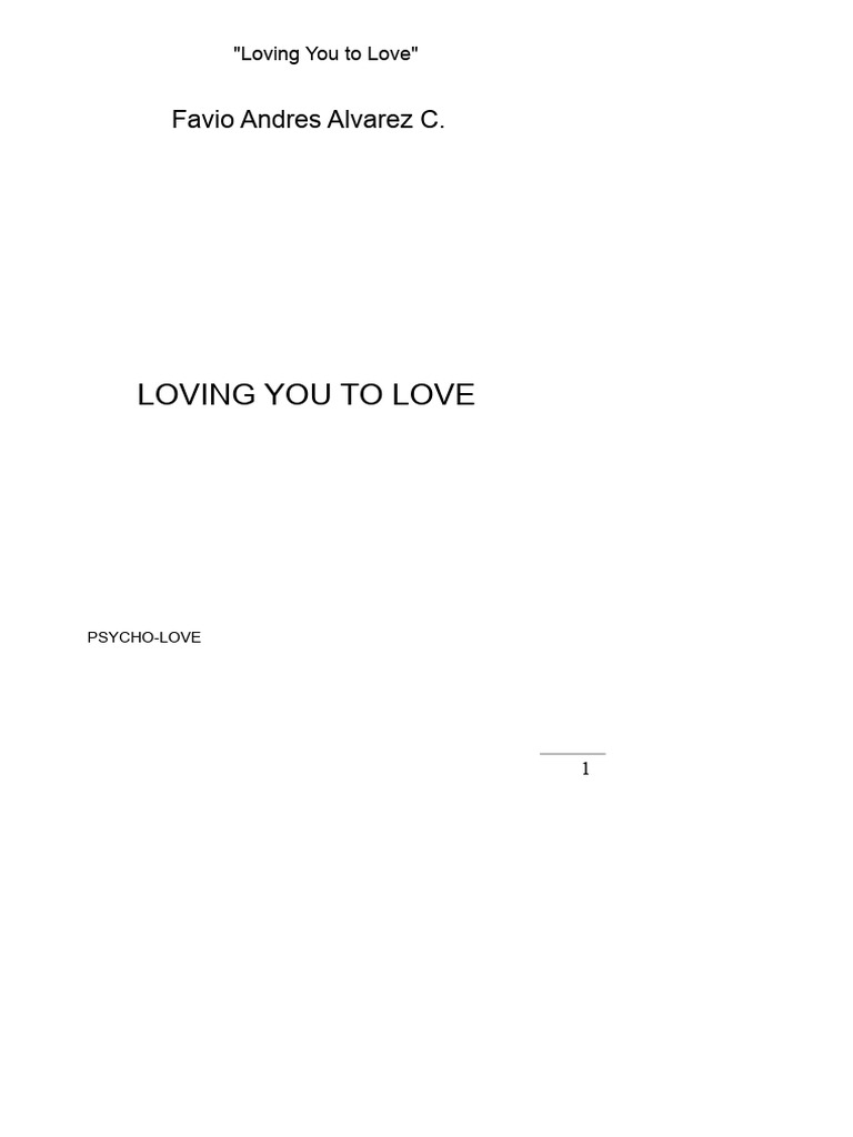 Loving You To Love PDF | PDF | Love | Feeling