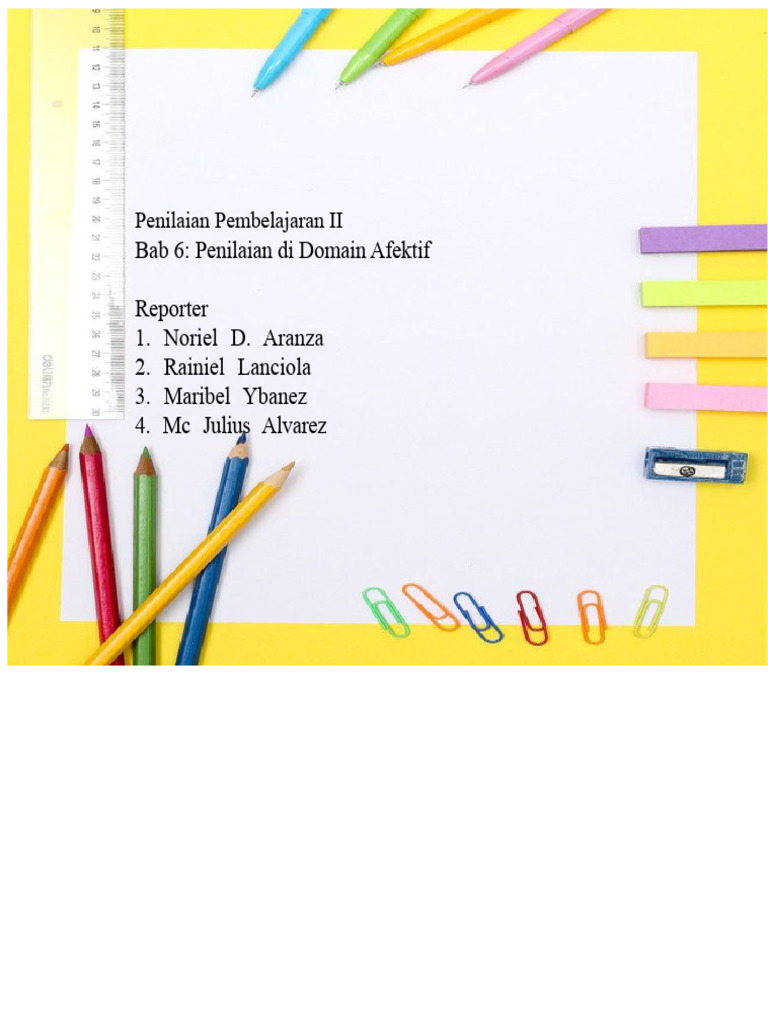 Penilaian Domain Afektif dalam Pendidikan | PDF