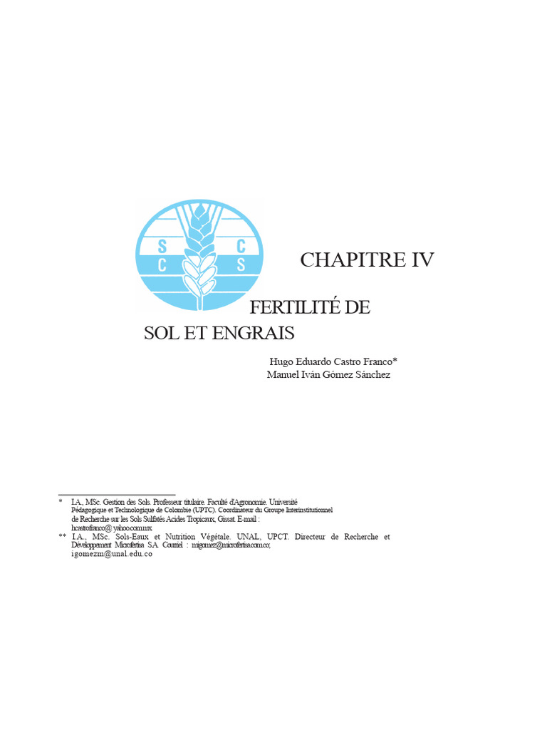 Fertilité des sols et gestion des nutriments | PDF | Sol (pédologie ...