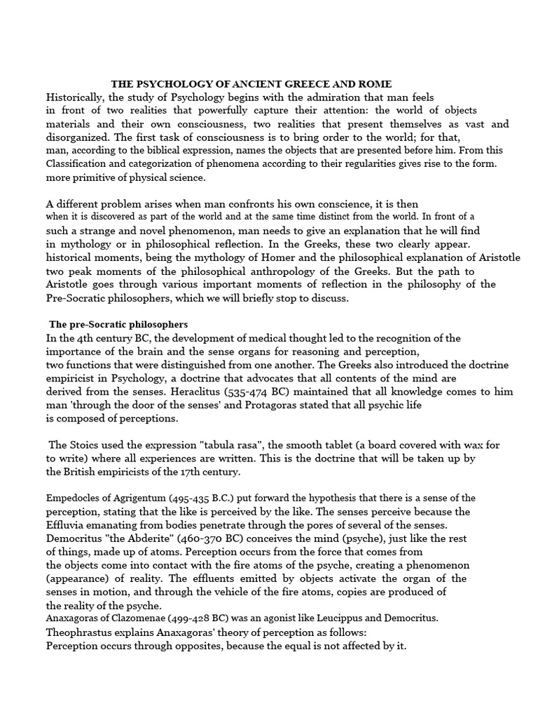 Timeline - History of Psychology | PDF | Idea | Soul