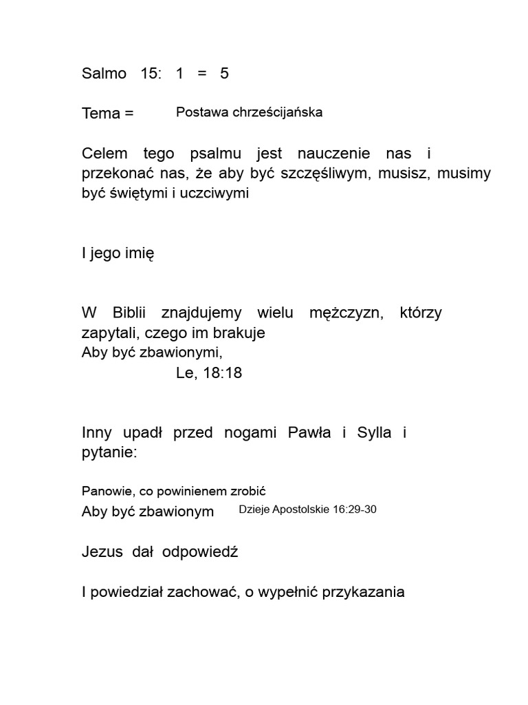 Psalm 15 | PDF
