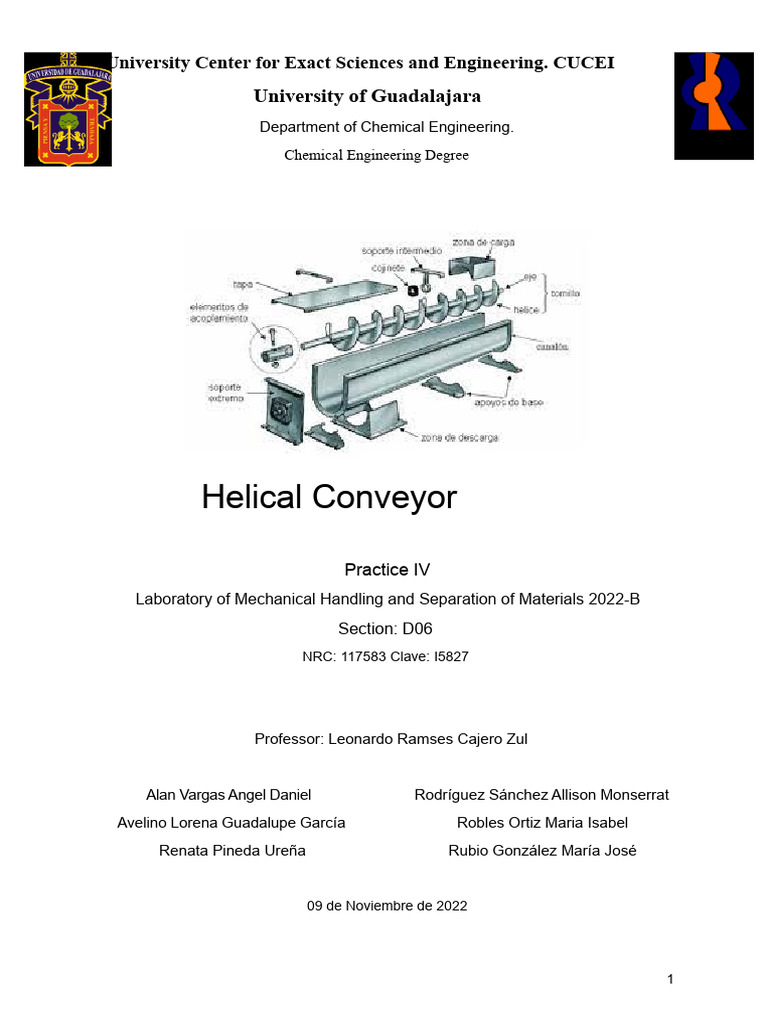 Practice 4 - Helicoidal Transporter | PDF
