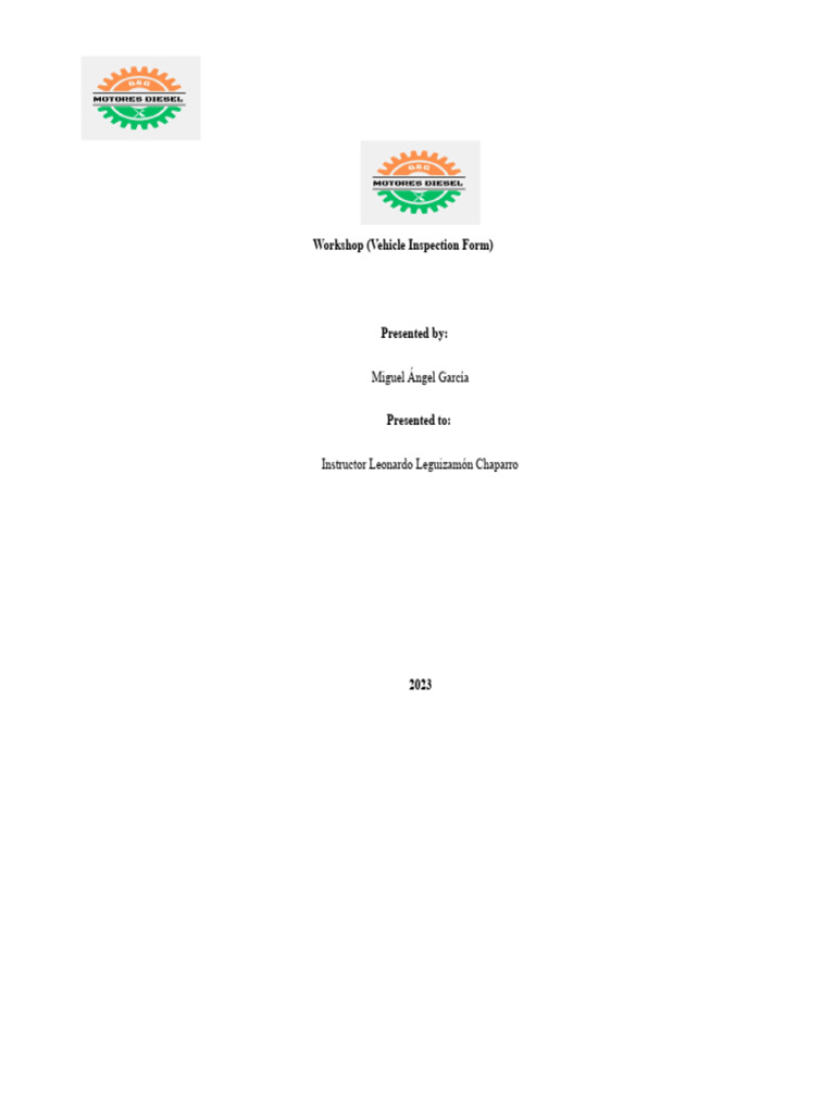 Vehicle Inspection Checklist Diagram | PDF | Clutch | Vehicles