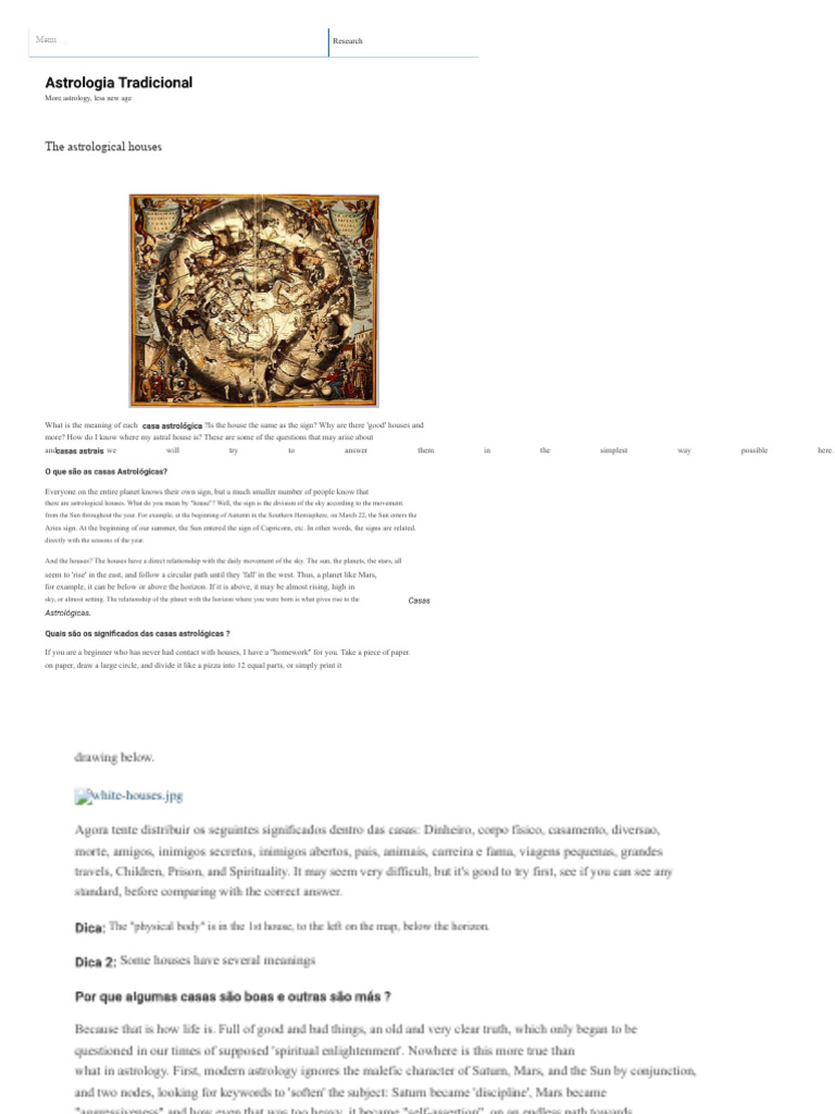 The Astrological Houses - Traditional Astrology | PDF | Planets In ...