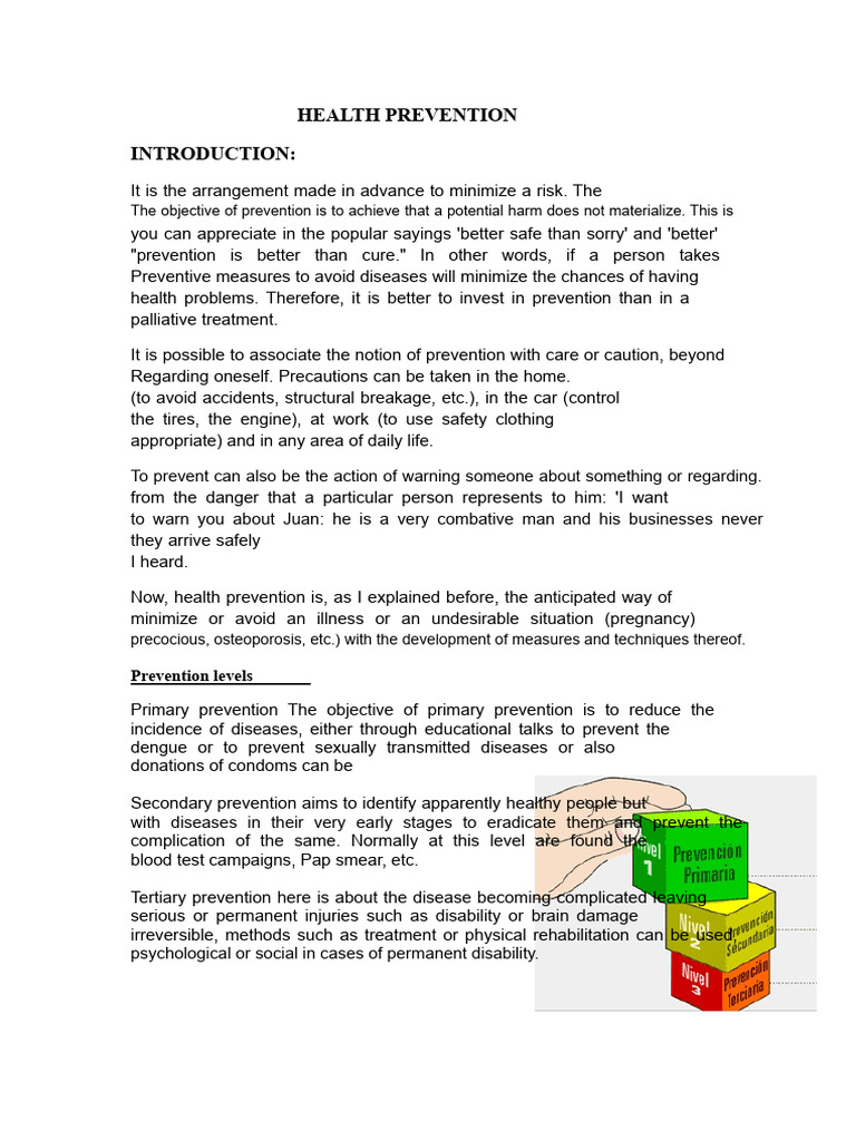 Health Prevention Strategies Explained | PDF | Preventive Healthcare ...