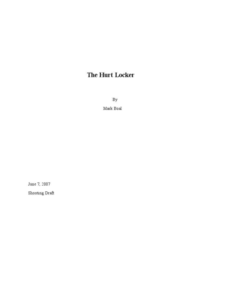 Hurt Locker Script | PDF | Bomb Disposal | Unrest