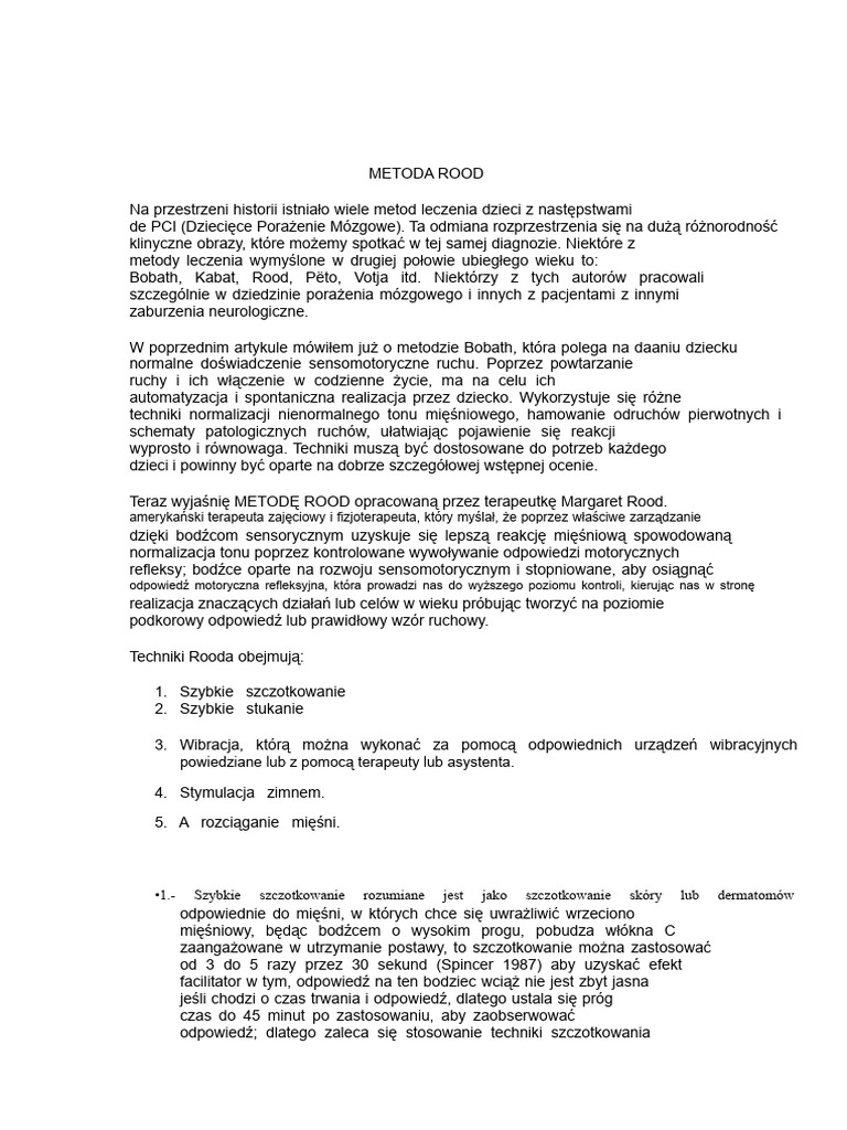 Metoda Margaret Rood | PDF