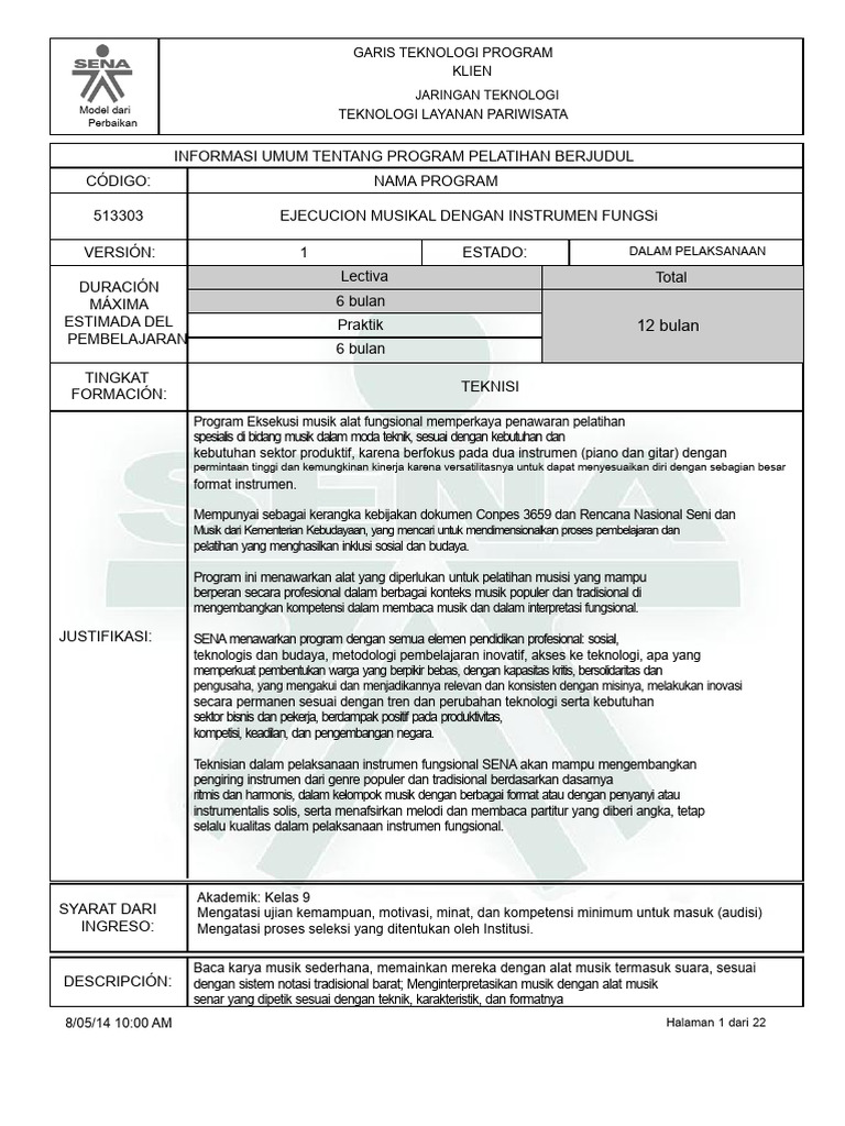Pelatihan Musik: Eksekusi Alat Fungsional | PDF