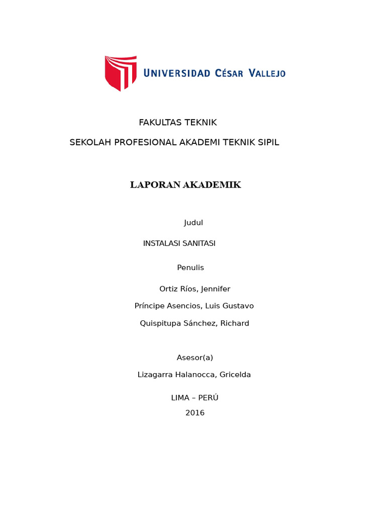 Sampul Laporan Akademik | PDF