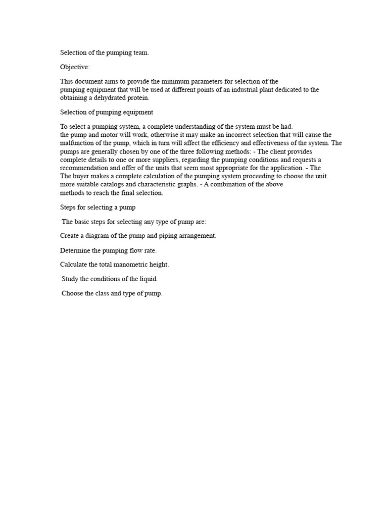 Selection of The Pumping Team | PDF | Pump | Pressure