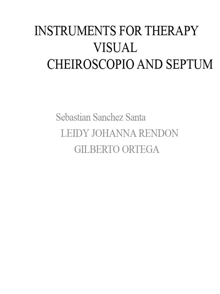 Instruments For Visual Therapy | PDF | Eye | Vision