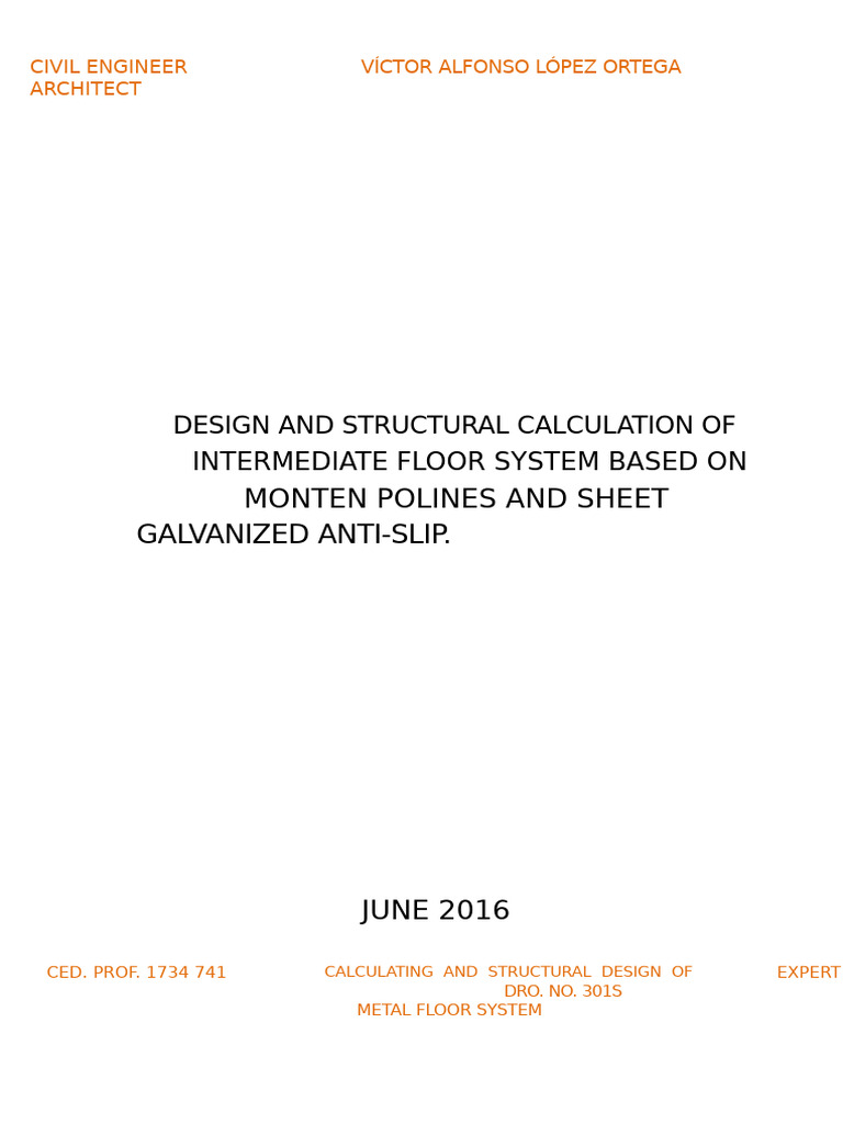 Structural Design of Metal Floor System | PDF | Solid Mechanics ...