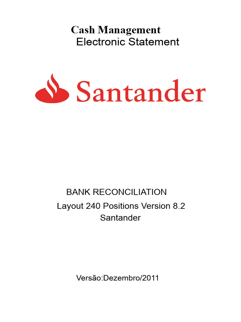 Santander Layout 240 8.2 Electronic Statement | PDF | Financial Services