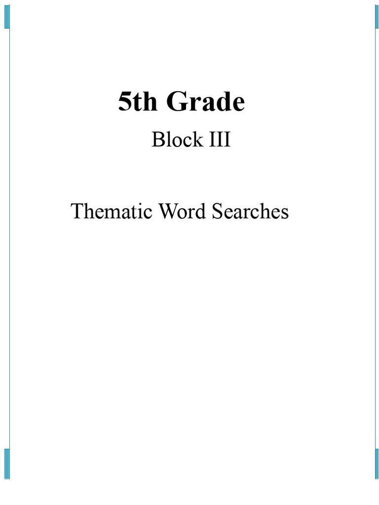 5th Grade Thematic Word Searches and Projects | PDF | Mexican ...
