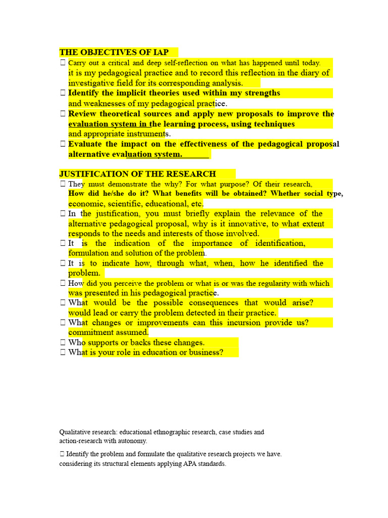 The Objectives of Iap | PDF | Action Research | Evaluation