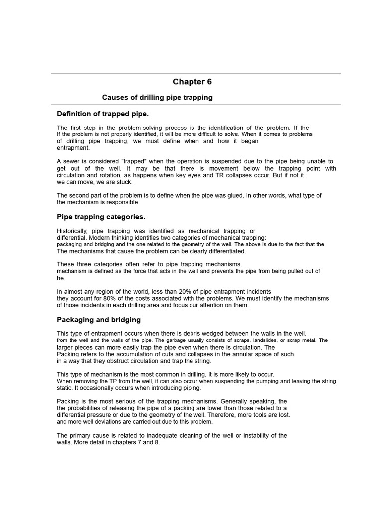 Causes of Drilling Pipe Entrapment PDF | PDF | Pressure Measurement