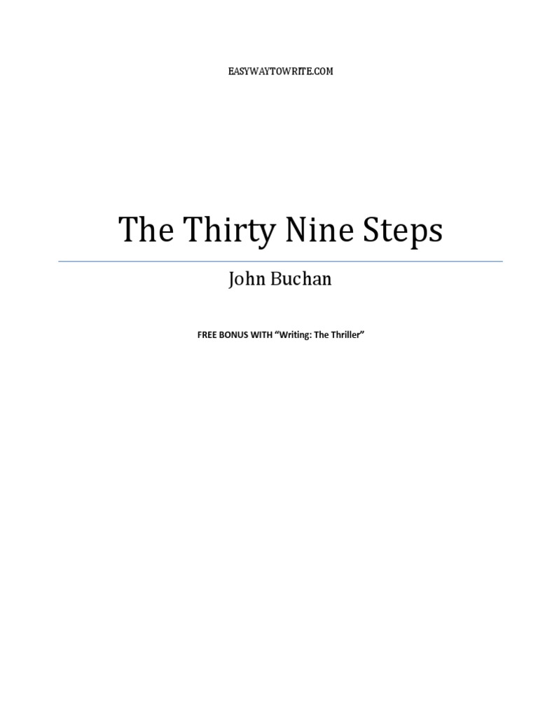 39 Steps | PDF | The Thirty Nine Steps