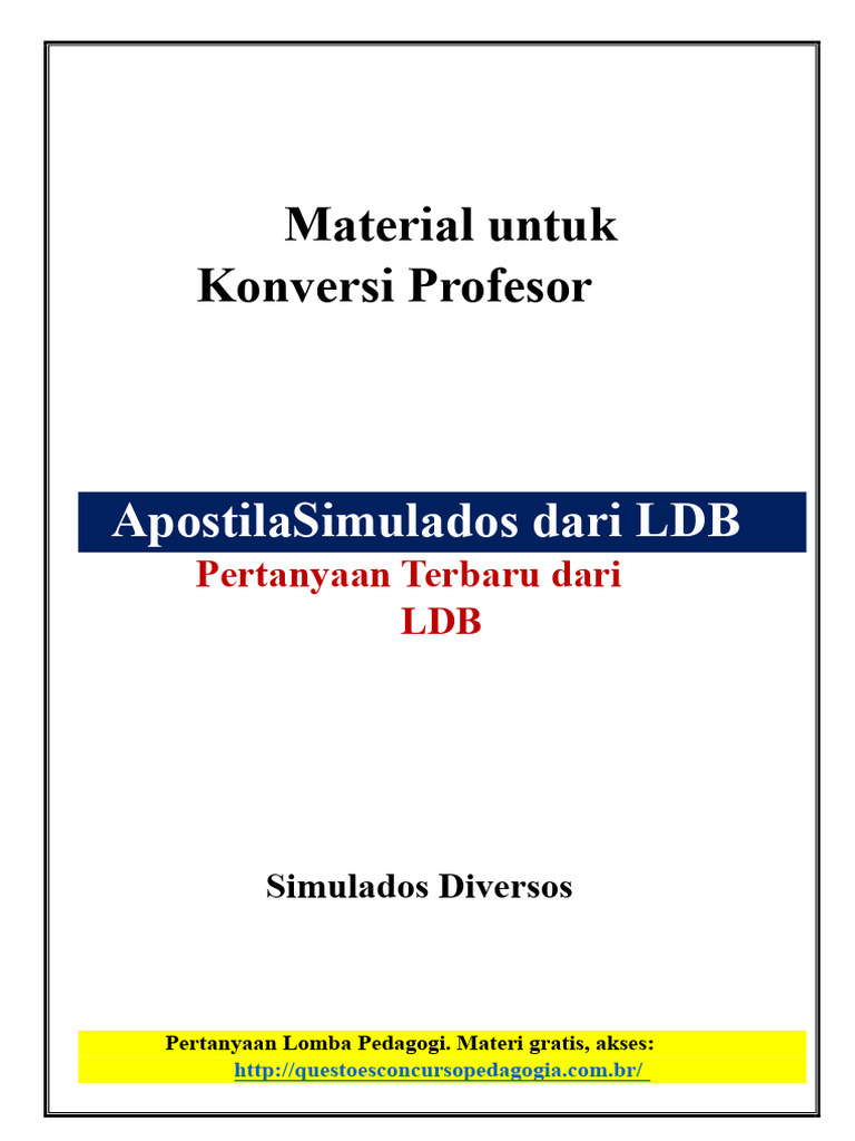 Simulasi LDB untuk Kontes Pendidikan | PDF
