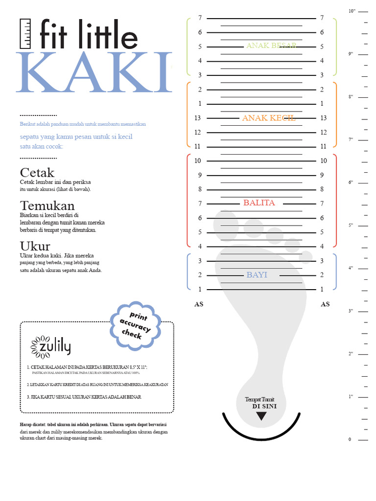 Panduan Ukur Sepatu Anak yang Akurat | PDF