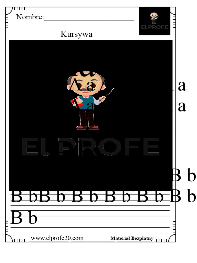 Karty Z Pisem Cursywnym Elprofe20 | PDF