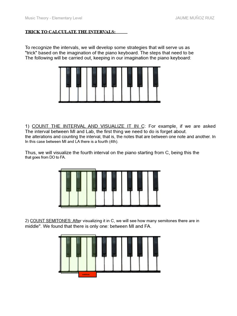 Elementary Music Theory: Interval Calculation | PDF | Interval (Music ...