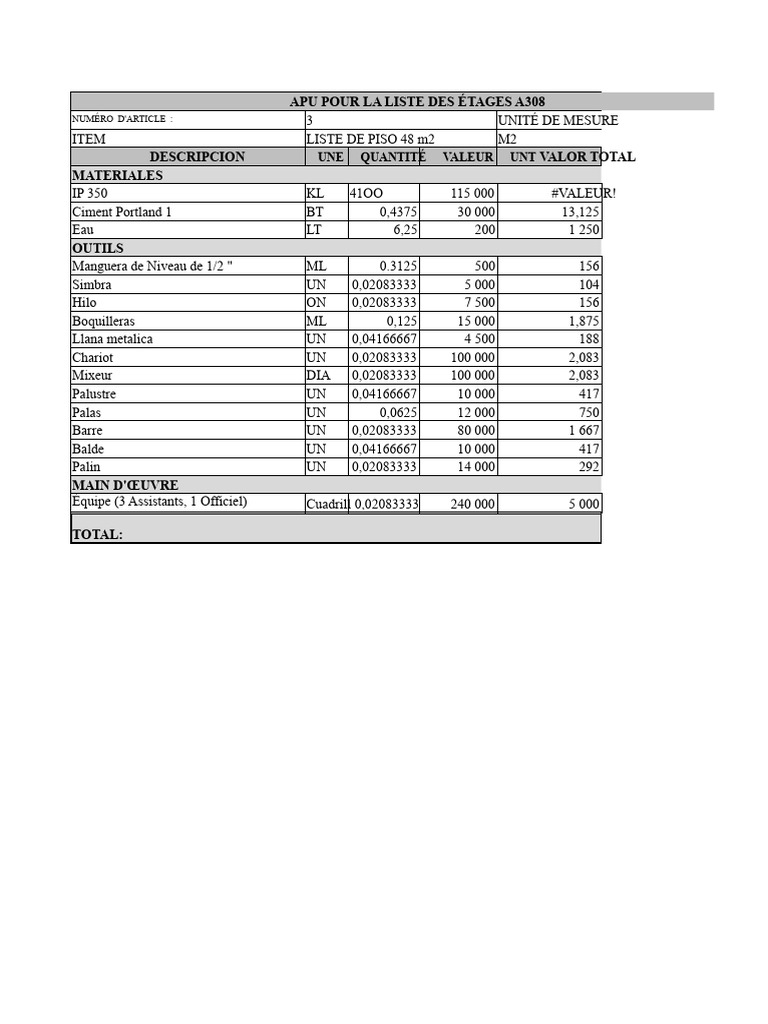 APU pour Plancher en Mortier de Ciment | PDF | Matériau composite | Ciment