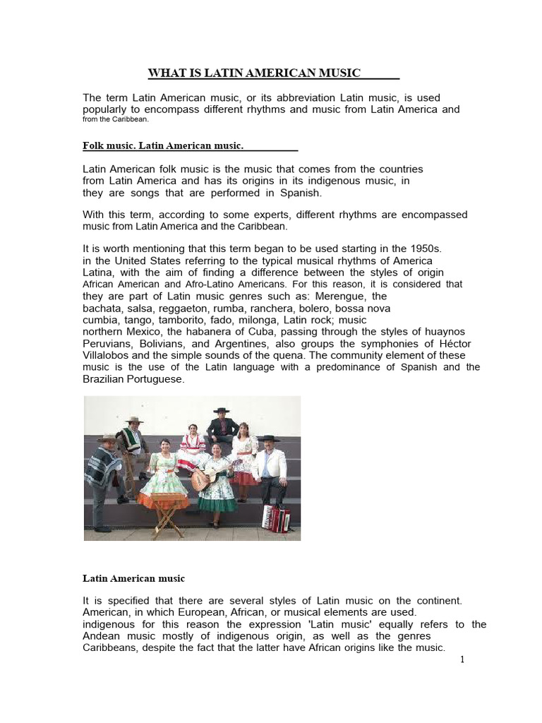 What Is Latin American Music | PDF | Latin America | Musicology