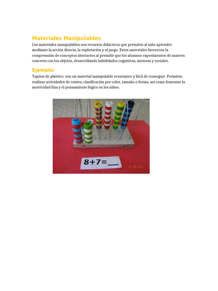 Material Manipulable. | PDF