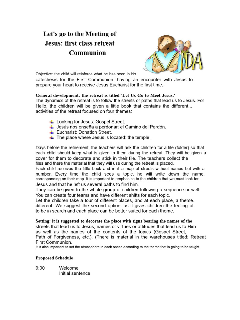Spiritual retreat for first communion children | PDF | Forgiveness ...