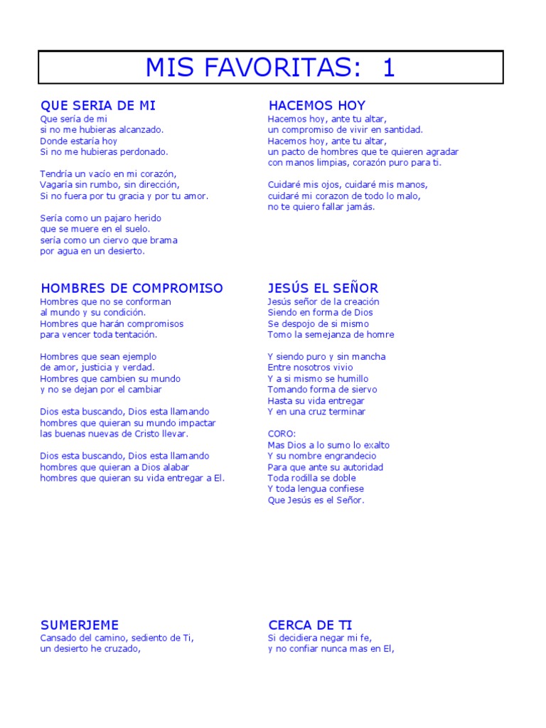 00 Letras Alabanzas y Adoracion | Amor | Jesús