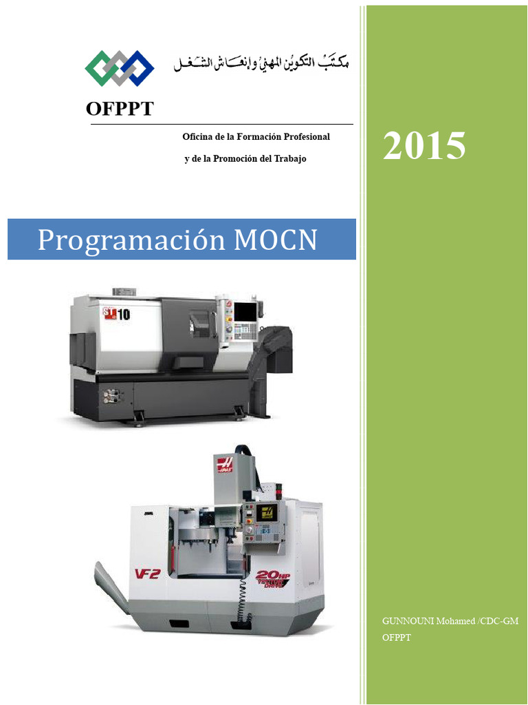 Programación MOCN | PDF | Mecanizado | Sensor