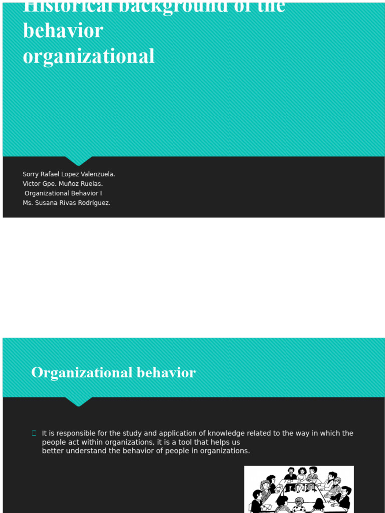 Historical Background of Organizational Behavior | PDF | Organizational ...