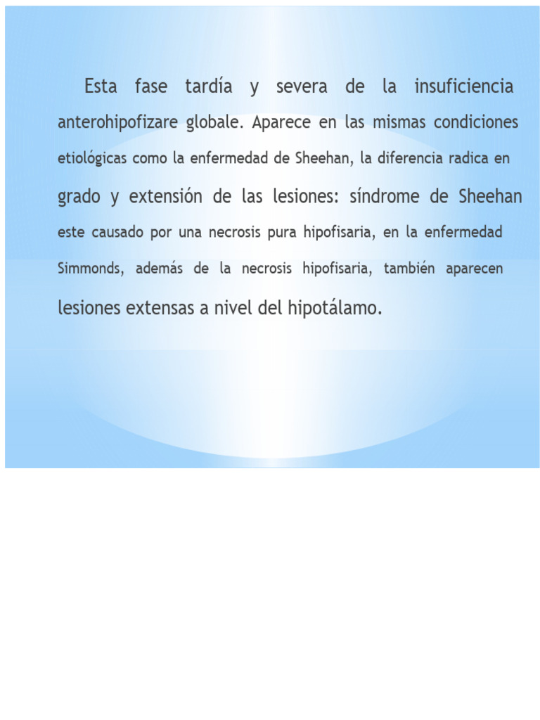 Insuficiencia Hipofisaria - La Forma Caquéctica. (Síndrome de Simmonds ...