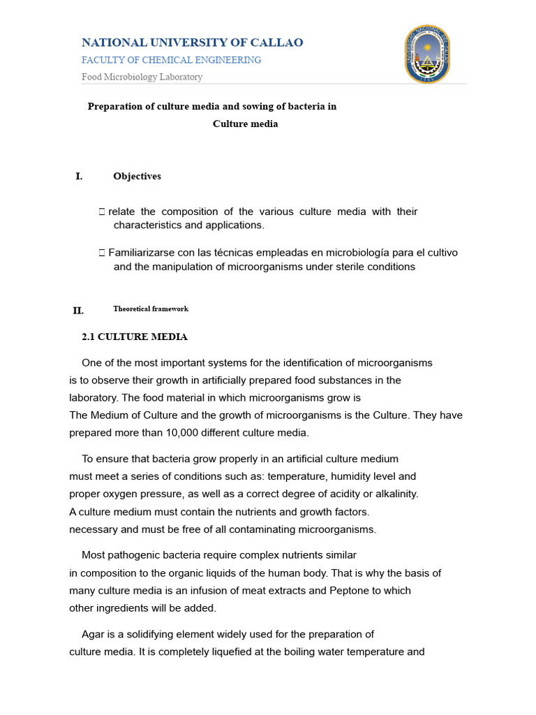 Culture Media Preparation in Microbiology | PDF | Growth Medium | Agar