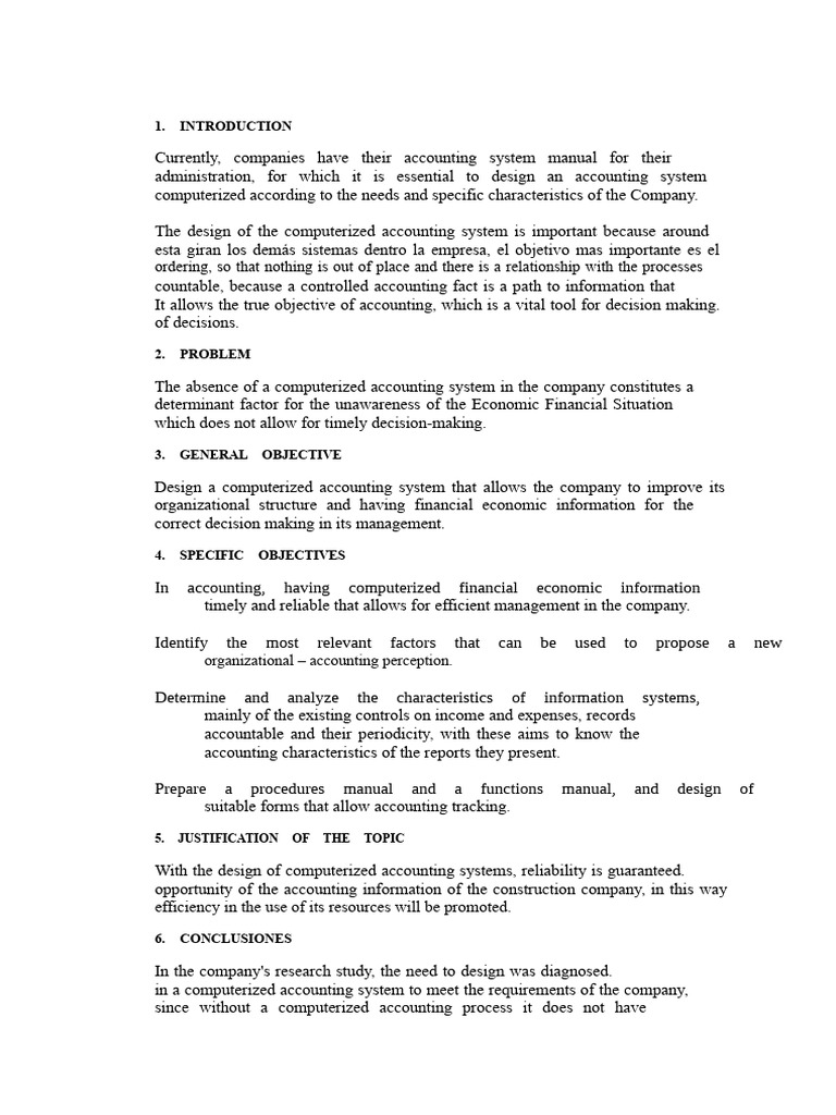 Design of A Computerized Accounting System | PDF | Business