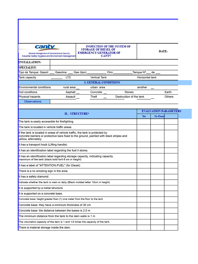 Diesel Storage Inspection for CANTV | PDF | Pipe (Fluid Conveyance) | Dam